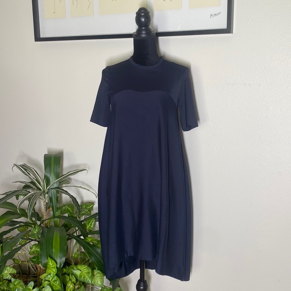 COS | Dresses | Cos Navy A Line Dress With Pockets | Poshmark